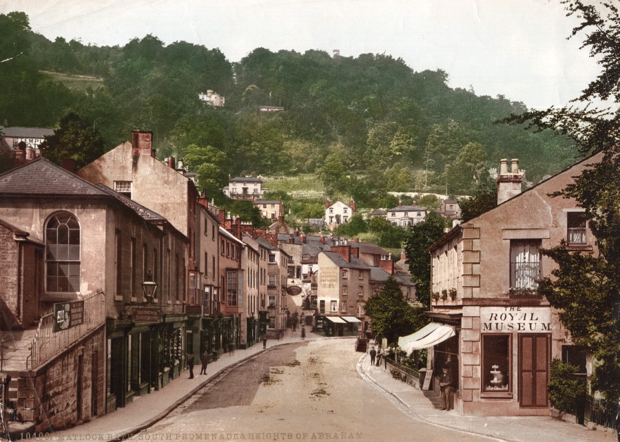 United Kingdom Peak District Matlock Bath Street old color Photochrom ...